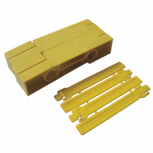 Line Blocks,4x2-1/2x1-1/2 In,Ylw Plastic - Grainger