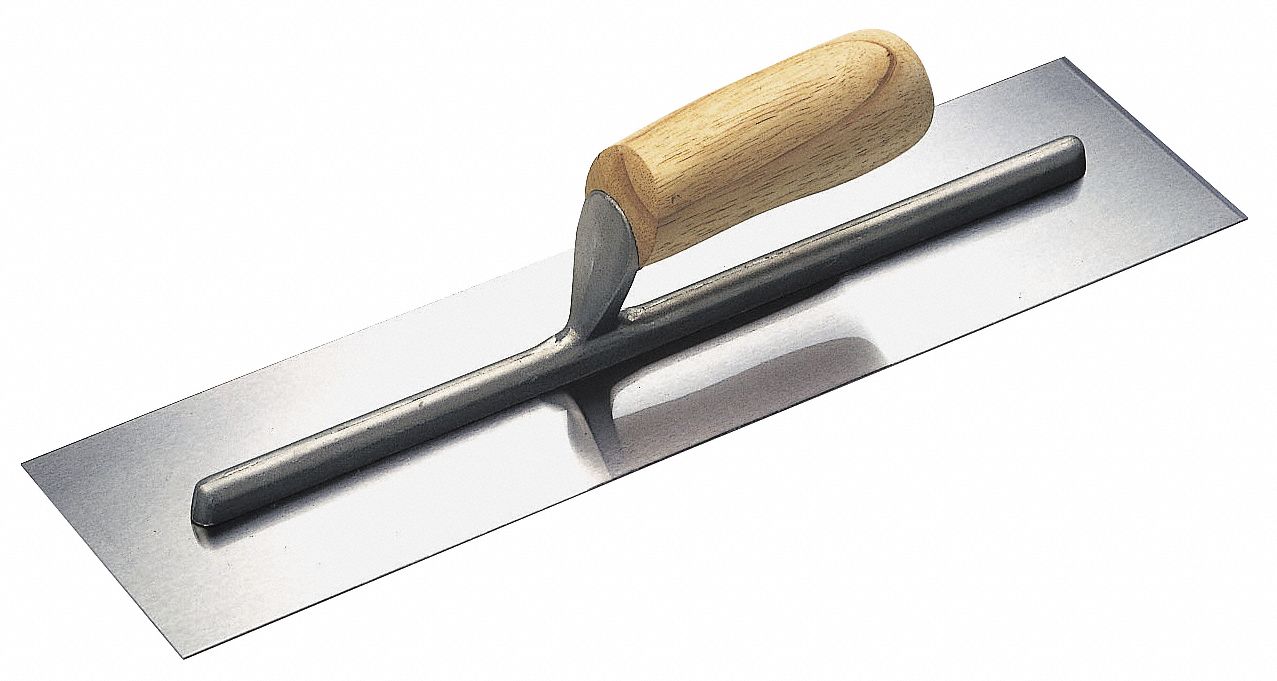Cement Trowel,18 x 4,Steel,Wood - Grainger