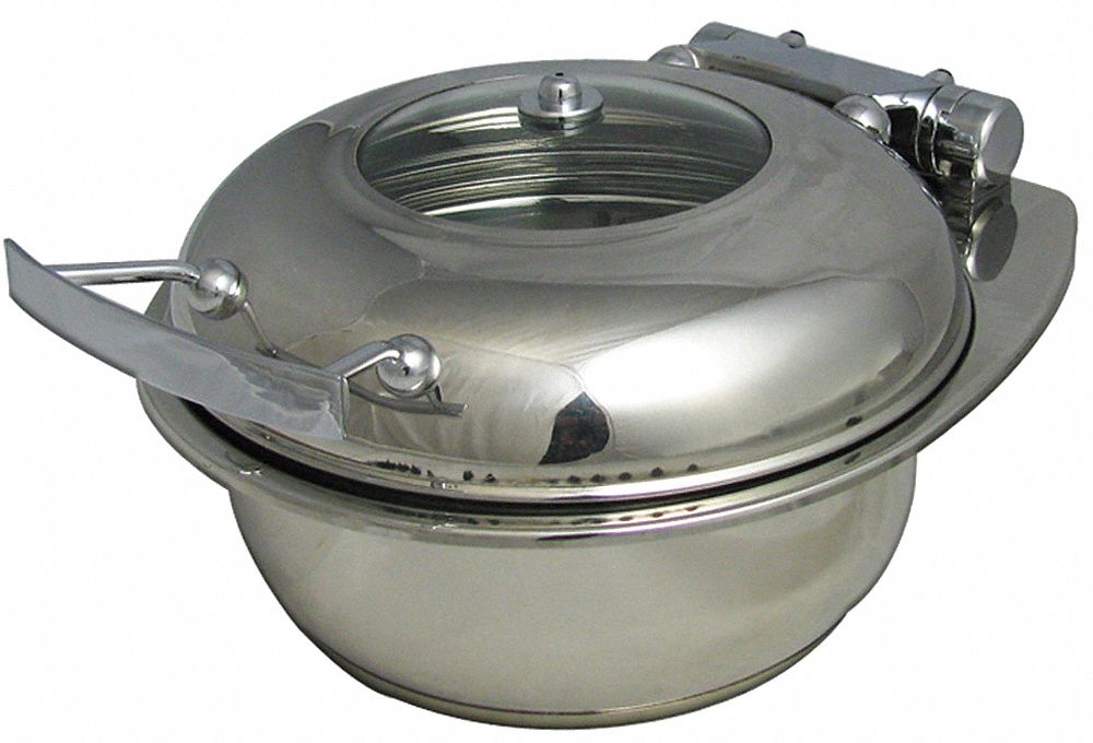 Chafer,Round,Small,w/ Glass Window - Grainger