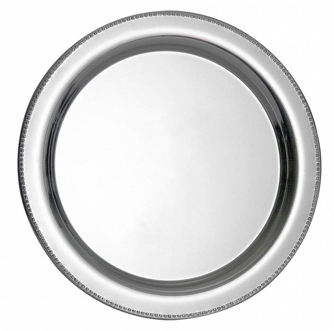 Serving Tray,13 Dia,Stainless Steel - Grainger