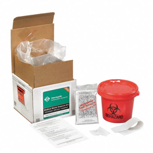 STERICYCLE, Regulated Medical Waste Mailback System with Spill Kit ...
