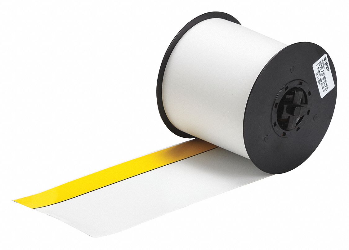 4 in x 100 ft, Vinyl, Continuous Label Stock - 13C781|113220 - Grainger