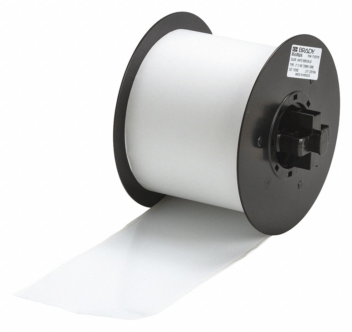 3 in x 100 ft, Vinyl, Continuous Label Roll - 13C783|113183 - Grainger