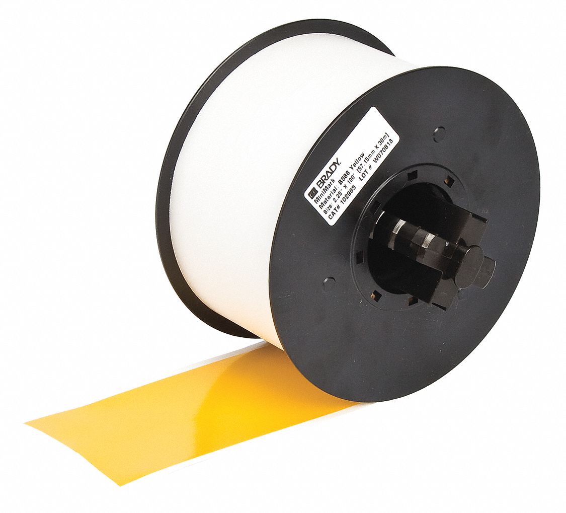 2 1/4 in x 100 ft, Vinyl, Continuous Label Roll - 13C793|113193 - Grainger