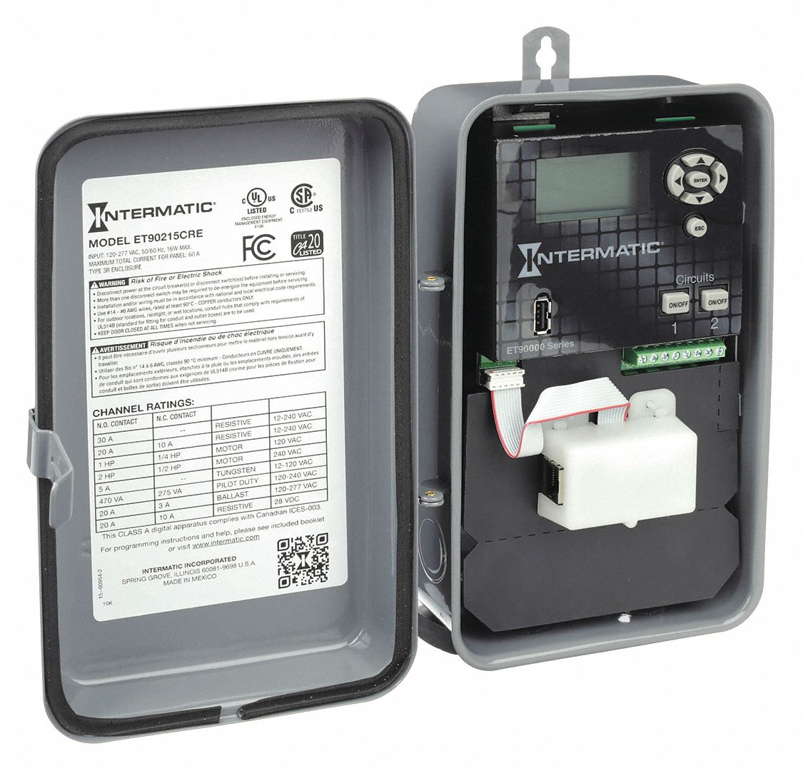 INTERMATIC, 365 day, SPDT, Electronic Timer - 13D107|ET90215CRE - Grainger