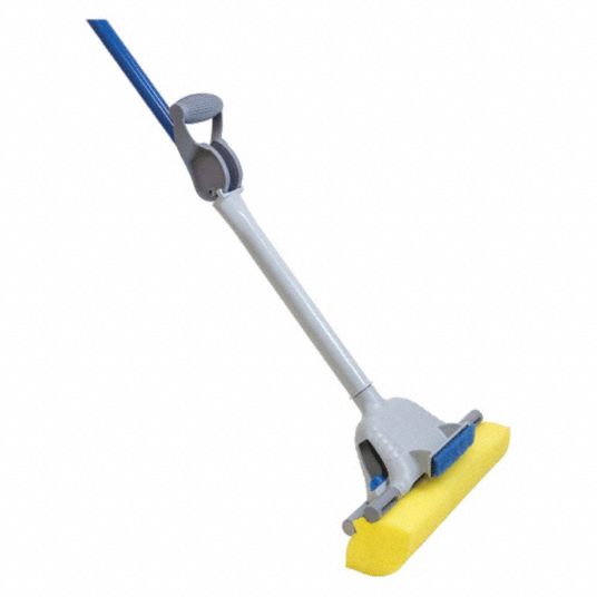 Quick Change Sponge Wet Mop Head and Handle, Yellow, 54 in Handle ...