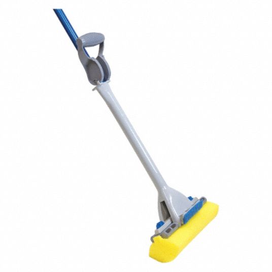 Quick Change Sponge Wet Mop Head and Handle, Yellow, 48 in Handle ...