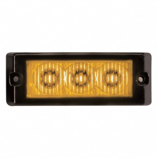 CODE 3 Amber Single Lighthead, LED Lamp Type, Surface Mounting, Number ...