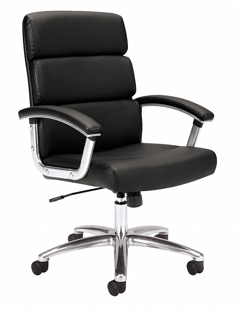 Managers Chair, Managerial Chair, Black, Leather, 18 in to 21 in ...