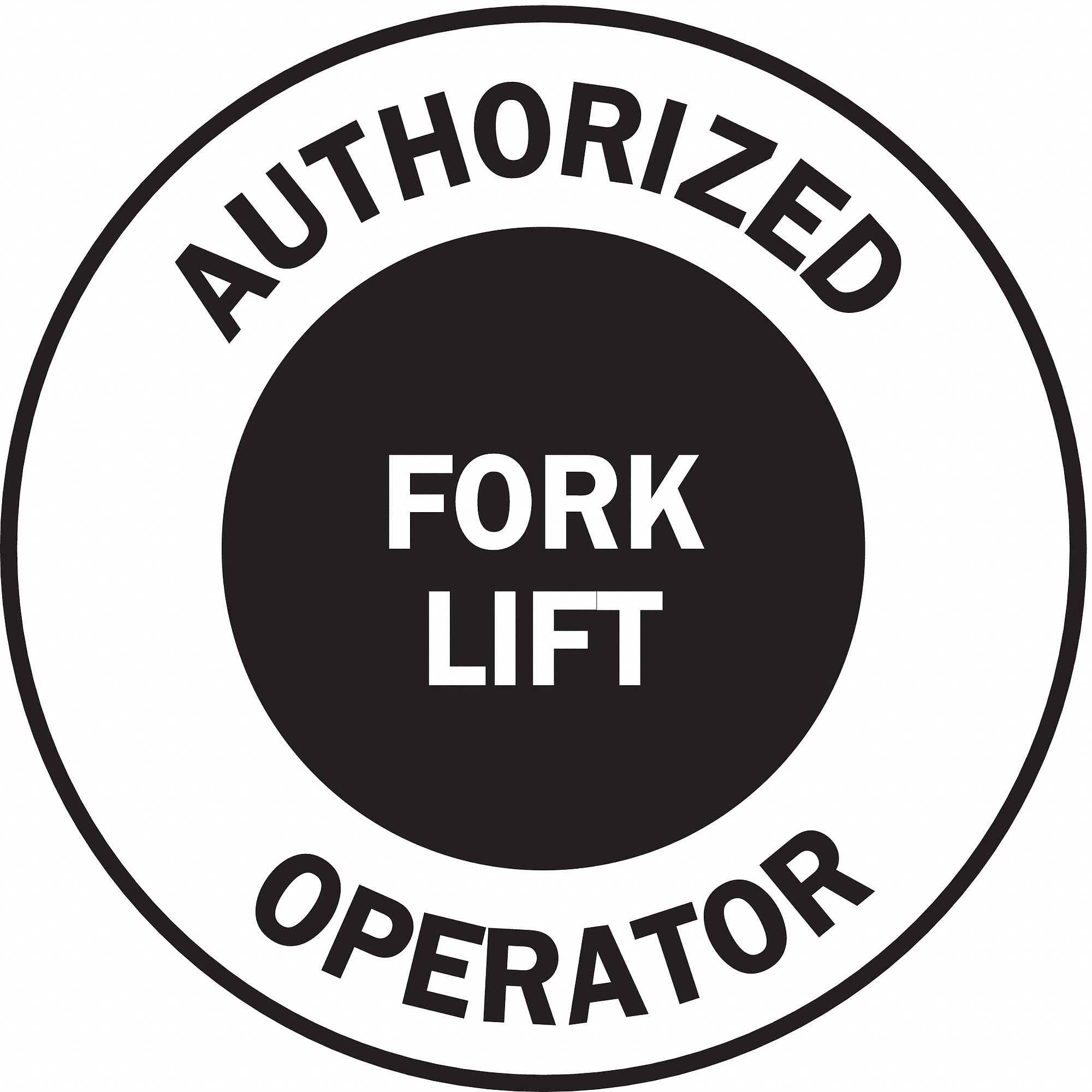BRADY LABELS AUTHORIZED FORK LIFT OPERATO - Hard Hat Labels - BDY49554 ...