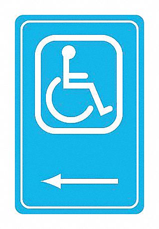 BRADY SIGN HANDICAPPED 14X10 - Road Construction, Parking and Traffic ...