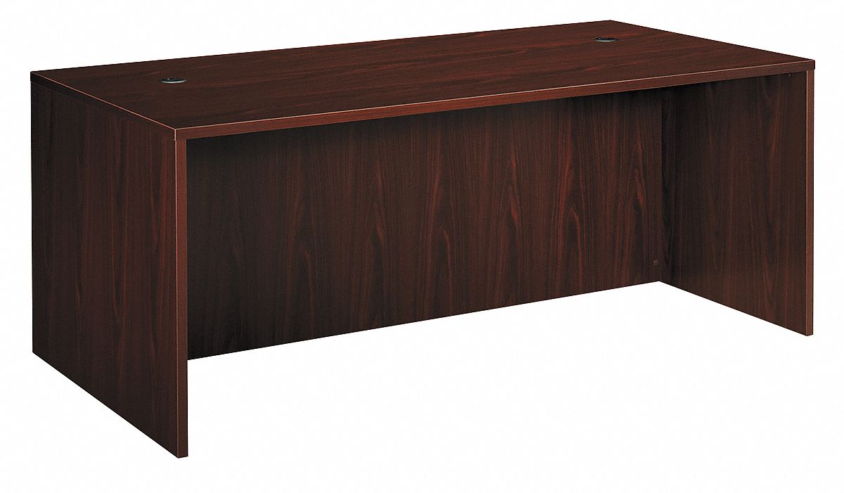 Office Desk Shell,72x29x36 In,Mahogany - Grainger