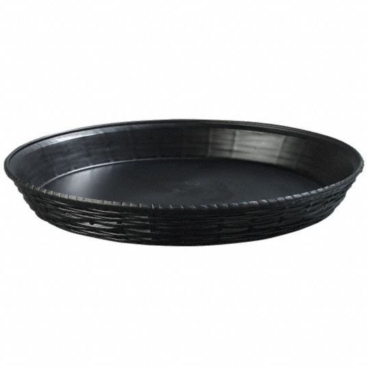 CARLISLE, Black, Plastic, Round Basket - 13F323|6526GR03 - Grainger