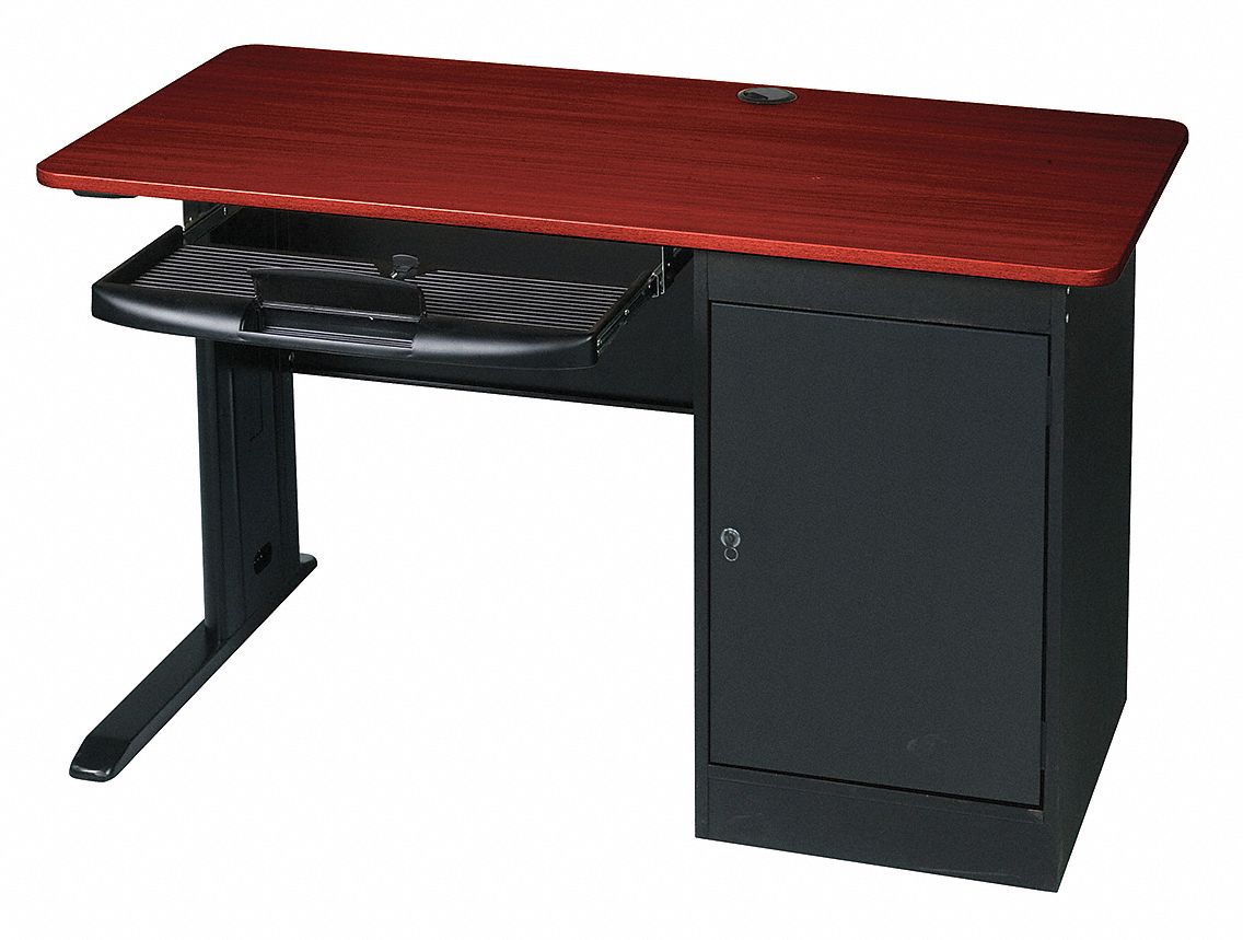 BALT Computer Workstation, Single, 48x24, Mahgny - 13F577|89896 - Grainger