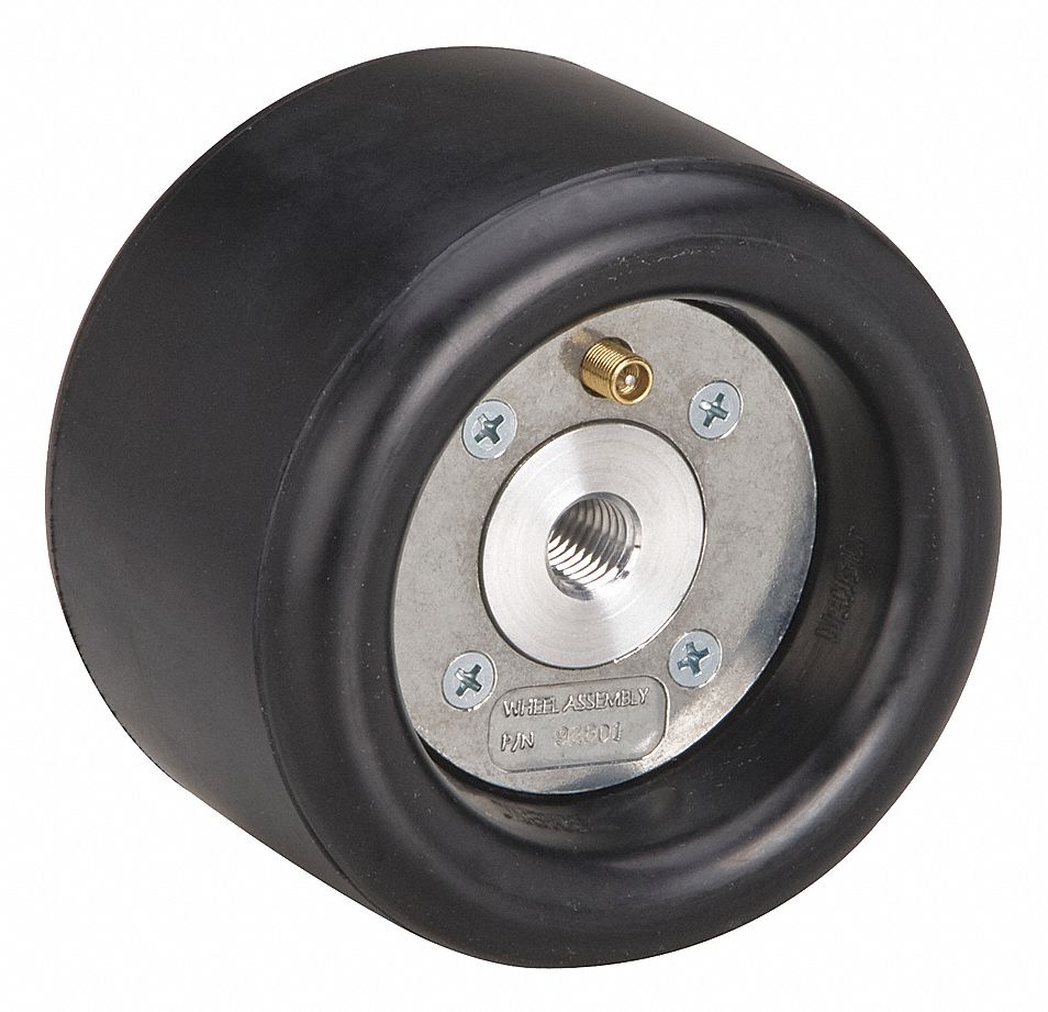 DYNABRADE, 5 in Dia x 3 1/2 in W, 5/8"-11 Internal-Thread, Inflatable ...