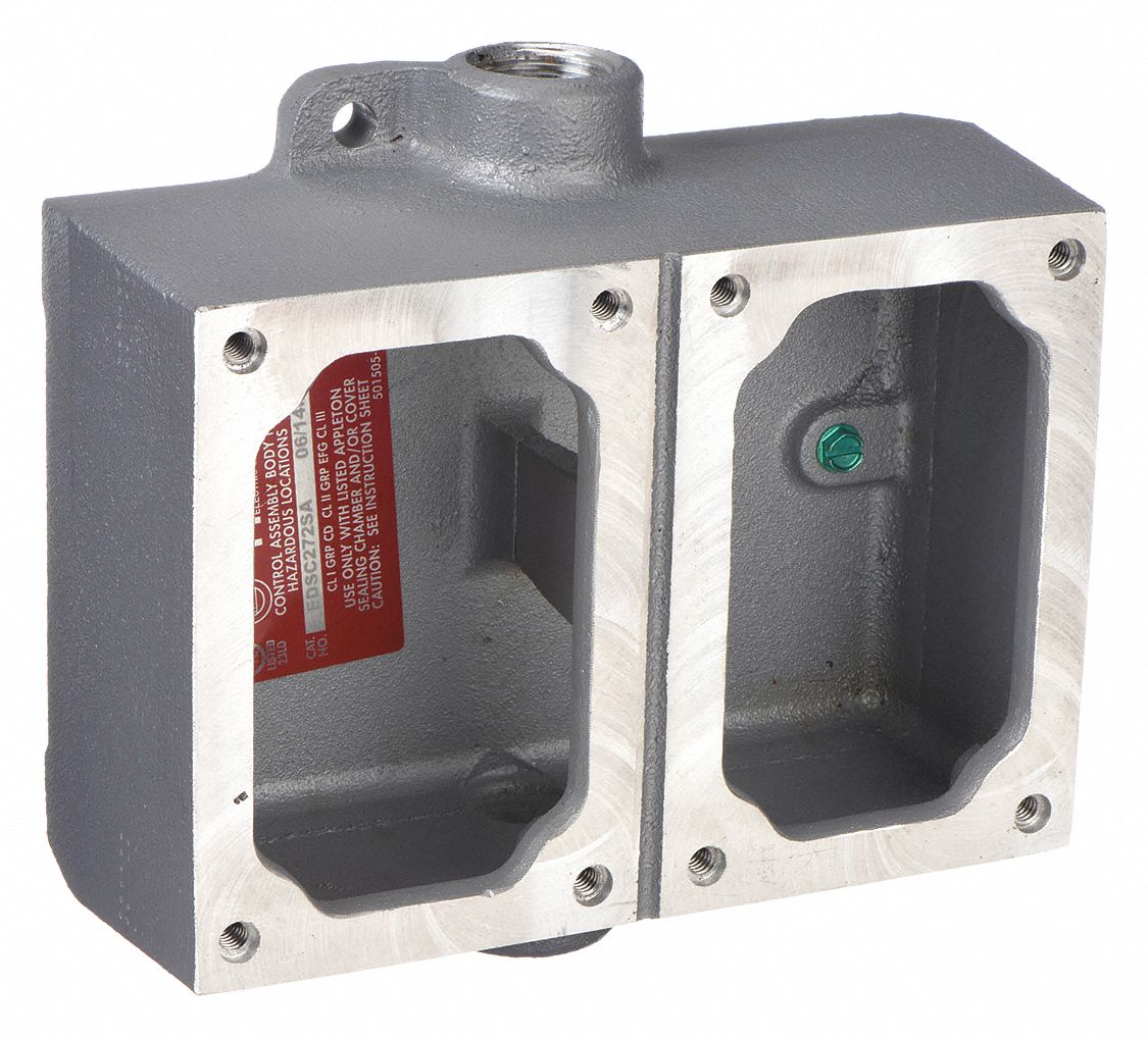 APPLETON ELECTRIC, 2 Gangs, Aluminum, Mounting Body - 13F878|EDSC272-SA ...