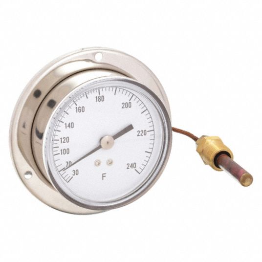 Analog Panel Mount Thermometer - Grainger