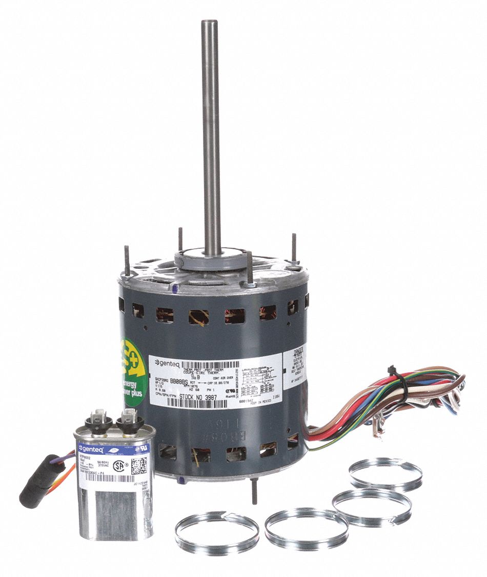 GENTEQ, 3 Speed, Open Air-Over, Direct Drive Blower Motor - 13G416|3987 ...