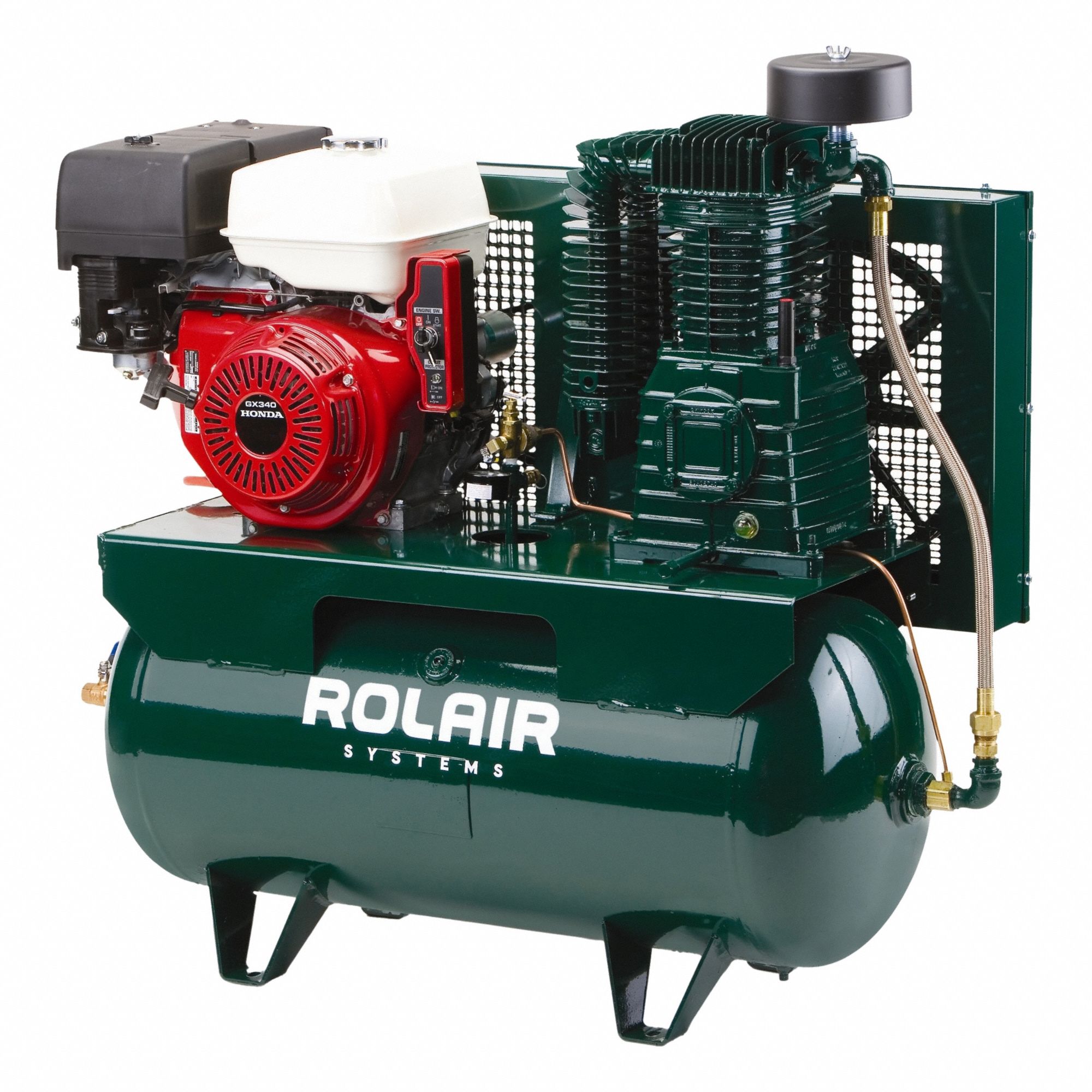 ROLAIR, 2 Stage, 13 hp Engine, Stationary Air Compressor - 832TK9 ...