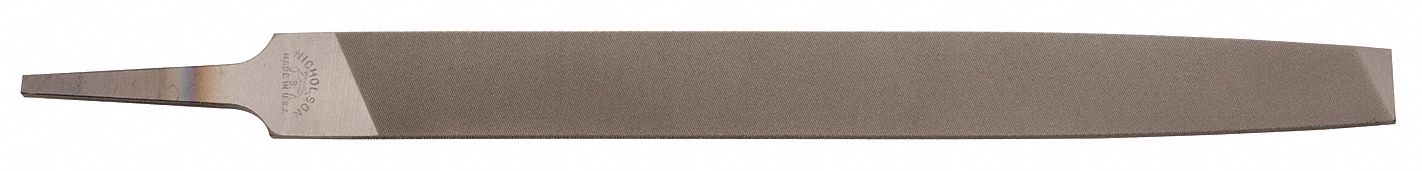 NICHOLSON Machinists File: Rectangular, Smooth Cut, 14 in Lg without ...