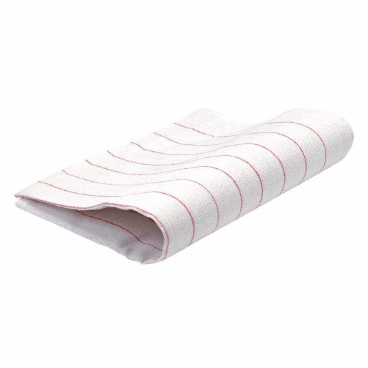 Glass Polishing Towel, 100% Cotton, 16 in Width, 29 in Length, White ...