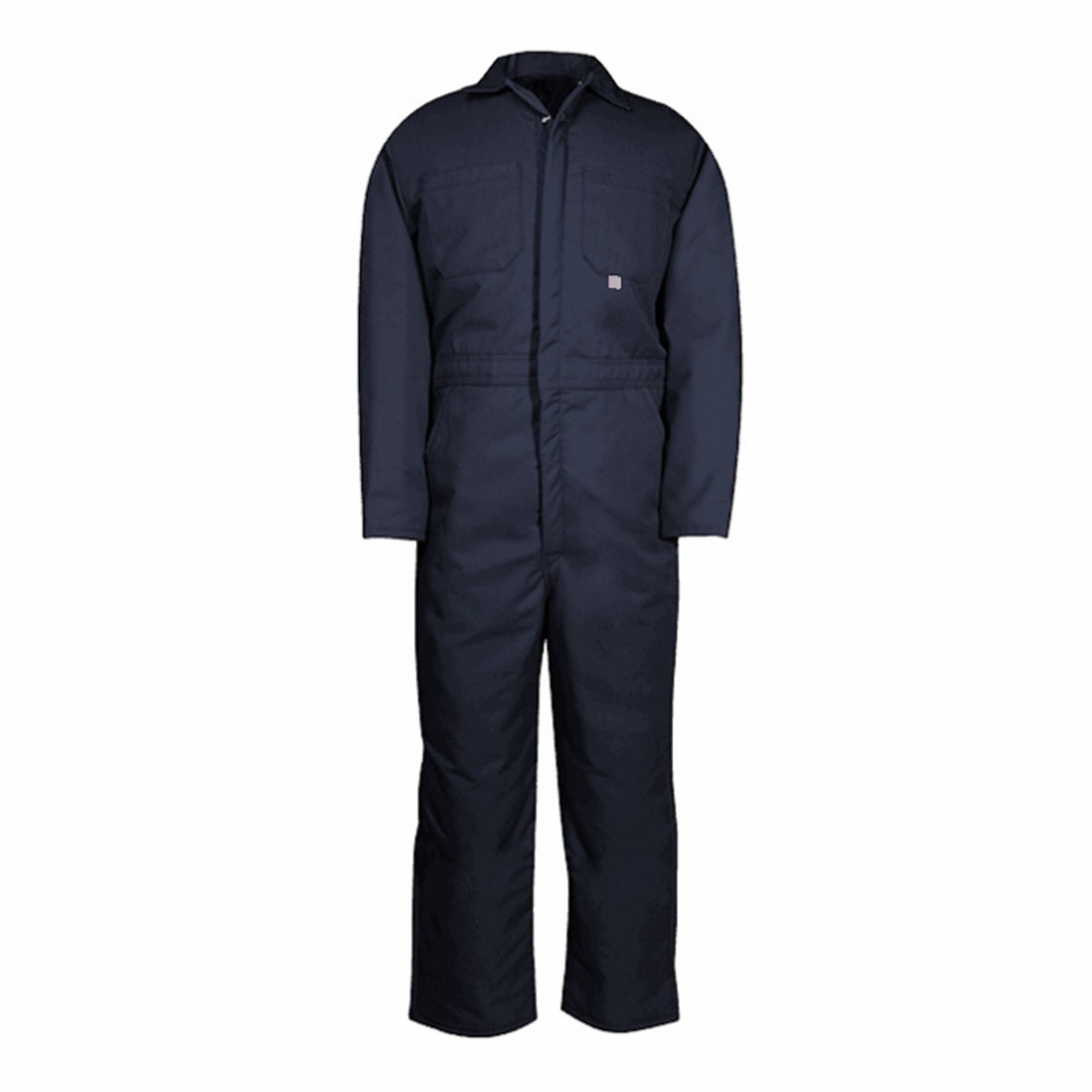 BIG BILL 837 COVERALLS, NAVY, XL, POLYESTER/COTTON, ZIPPER/SNAPS, 7.5 ...