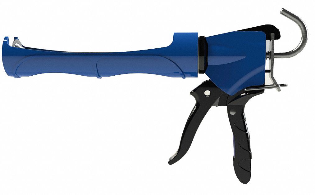 Caulk Gun, Drip-Free, Plastic, 10 oz, Revolving Barrel, Dripless/No ...