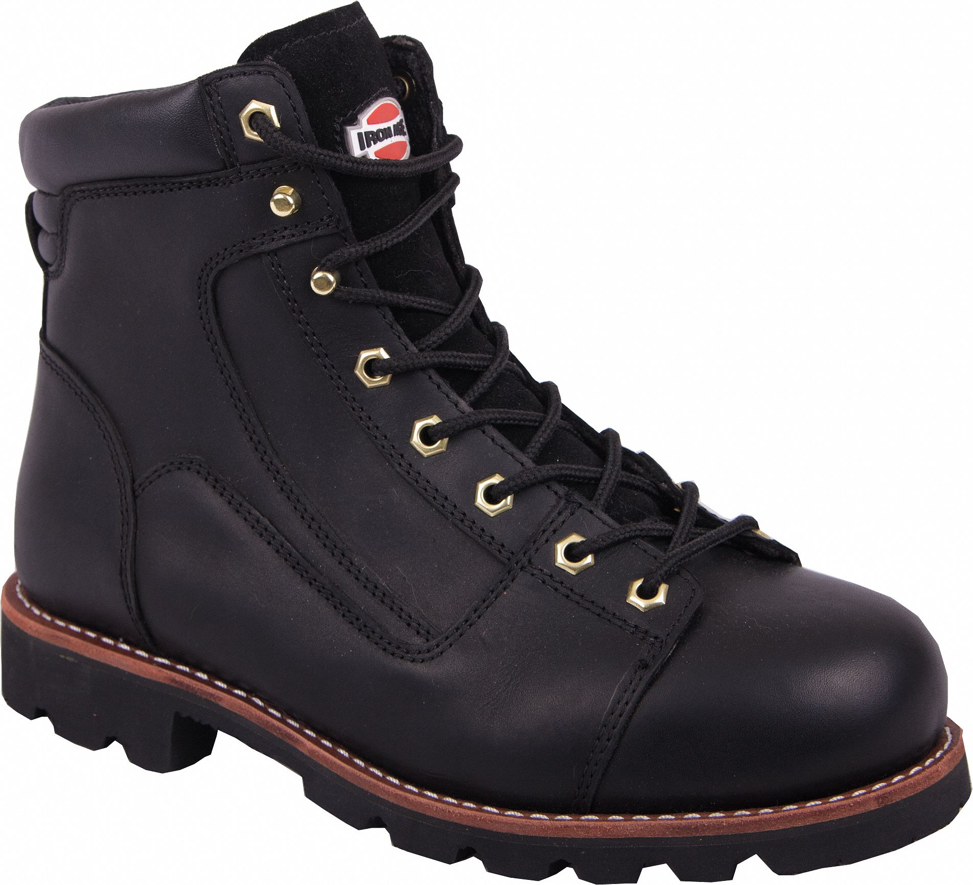 6 in Work Boot, 14, M, Men's, Black, Steel Toe Type, 1 PR - Grainger