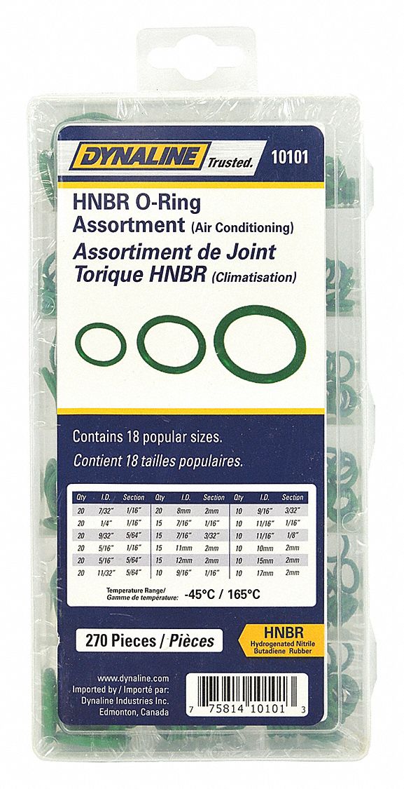 DYNALINE O RING ASSORTMENT 270PCE - 15151 - DYL10101 | 10101 - Grainger ...