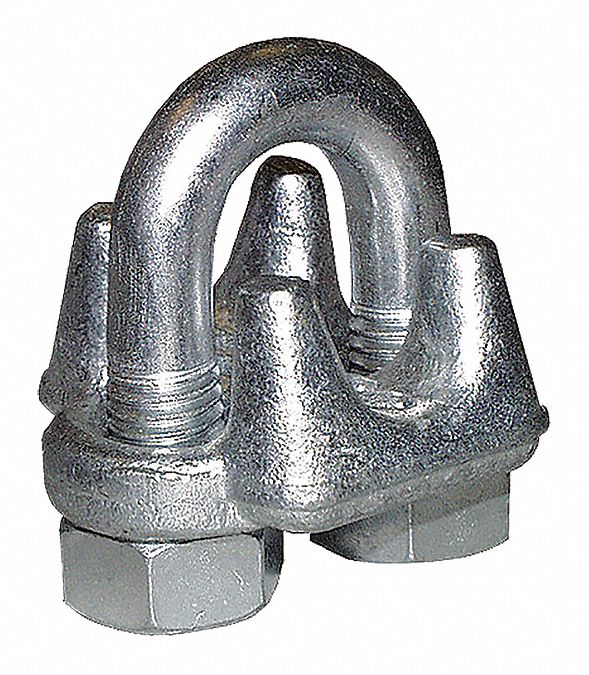 DYNALINE CLIP WIRE ROPE, FORGED, RIG/SECURE ROPE ENDS, 3/16 IN DIA ...