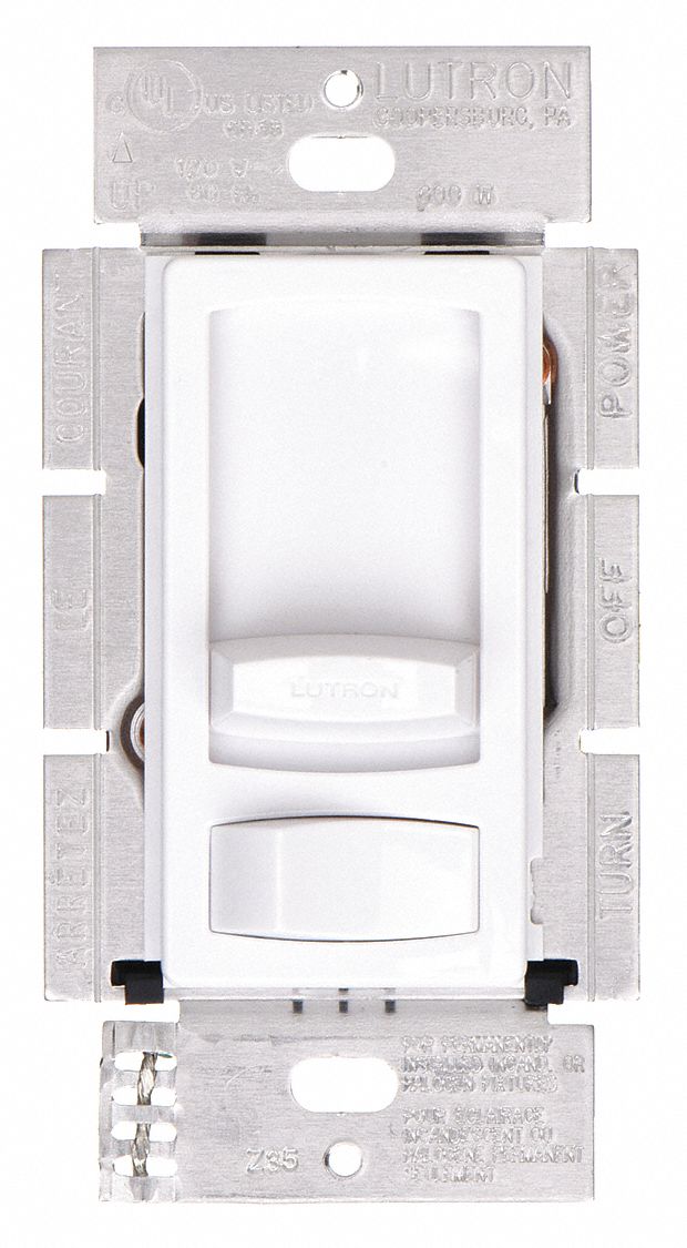 LUTRON, 1-Pole, 3-Way, 120V AC, Lighting Dimmer - 13M195|CTELV-303P-WH ...