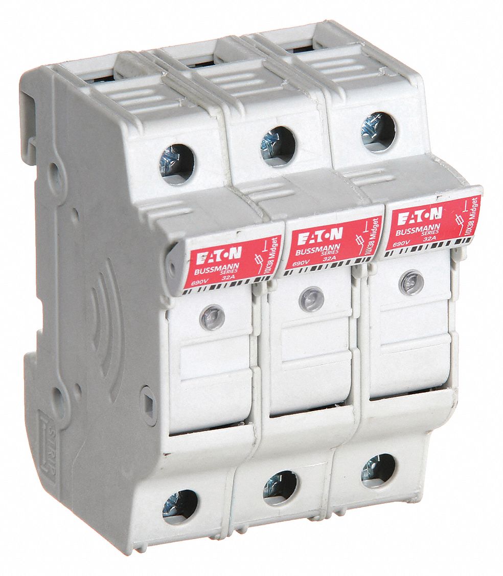 BUSSMANN, Finger-Safe, 3 Pole, Fuse Block - 13M226|CHM3DIU - Grainger