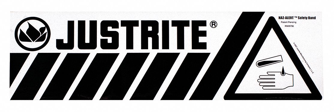 Acid Symbol, 5 in x 17 1/2 in, Safety Cabinet Label - 13M427|29007 ...