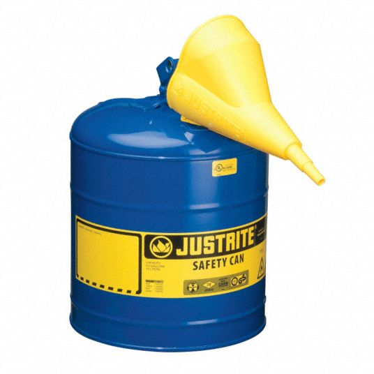 JUSTRITE, For Use With Kerosene, 5 gal Capacity, Type I Safety Can ...