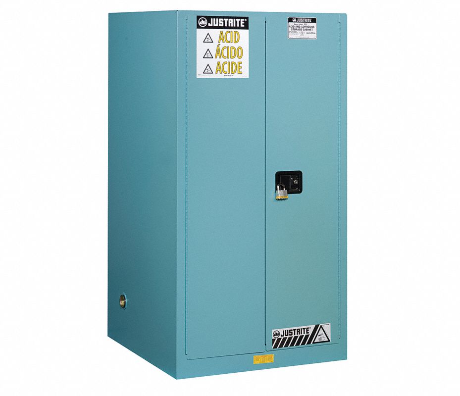 JUSTRITE Gabinete de Seguridad para Sustancias Corrosivas 2 puertas Azul - 13M574 | 899022 ...