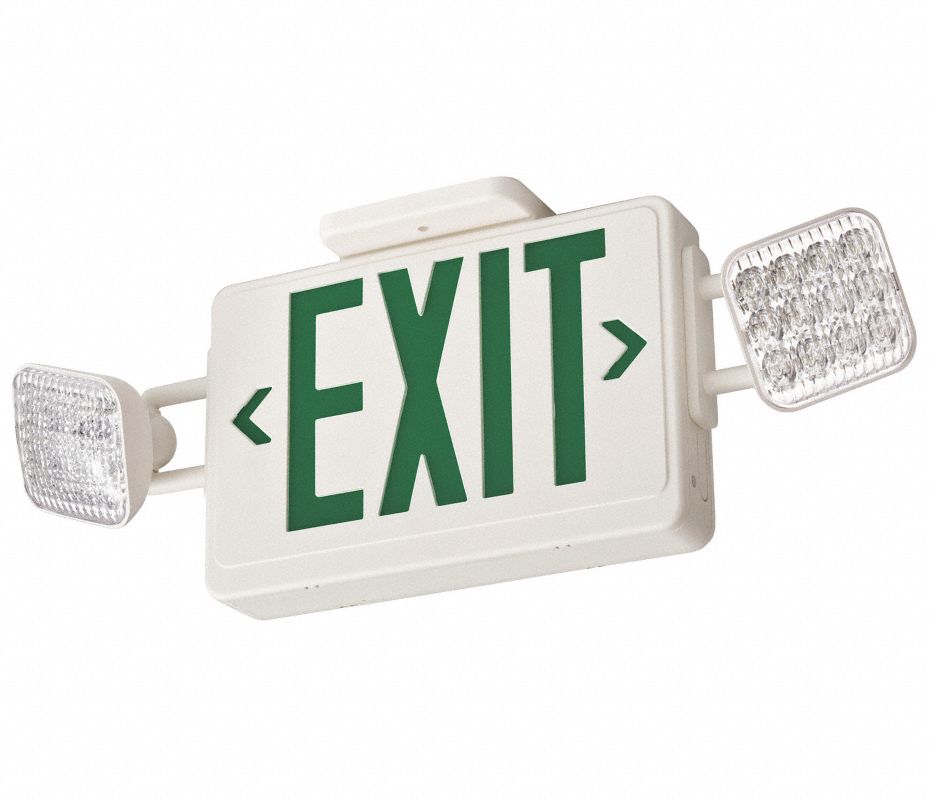 LITHONIA LIGHTING Letrero de Salida con Luces de Emergencia, Núm. de ...