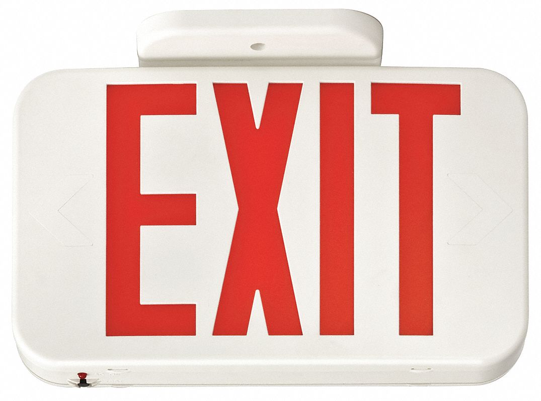 LED, White, Exit Sign - 13M593|EXR - Grainger