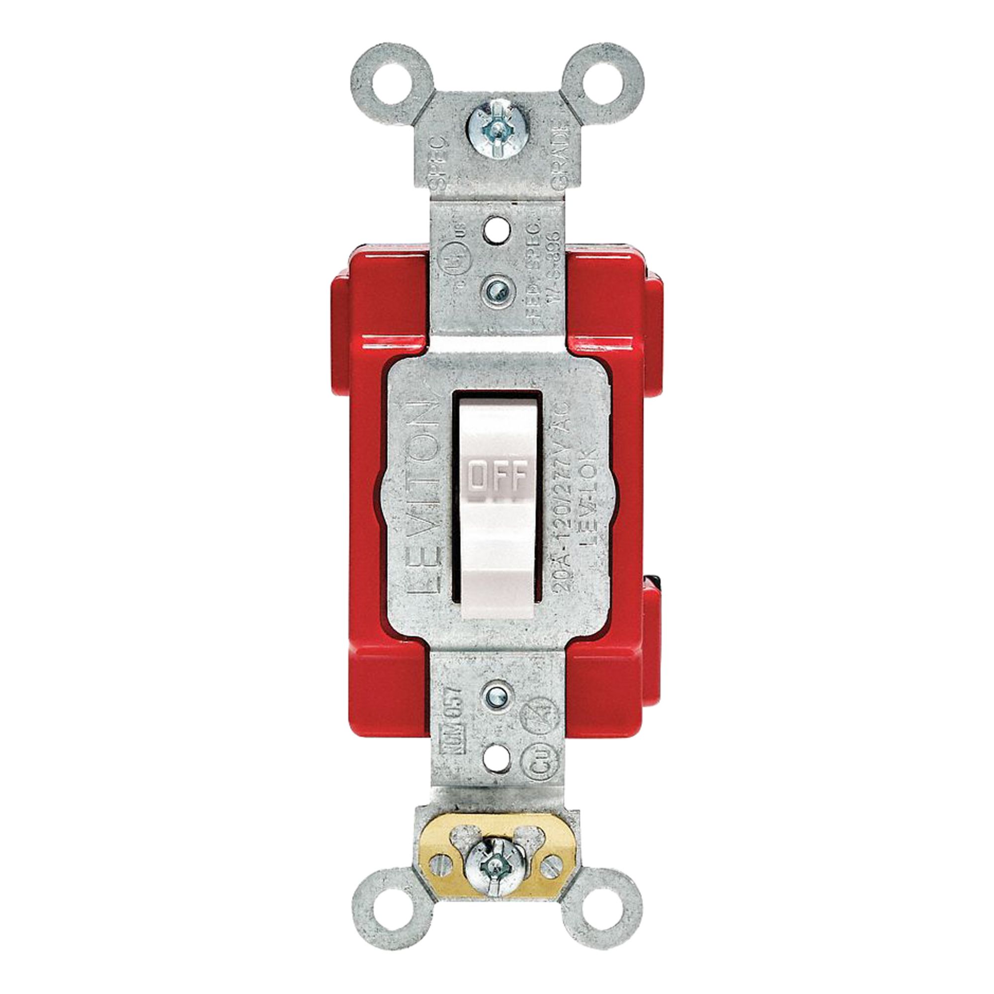Wall Swtch,1-Pole,120/277V,20A,Wht,Toggl - Grainger