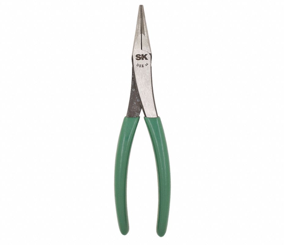 SK PROFESSIONAL TOOLS Pinzas de Punta Aguja Recta 8-1/4" Verde - Pinzas ...