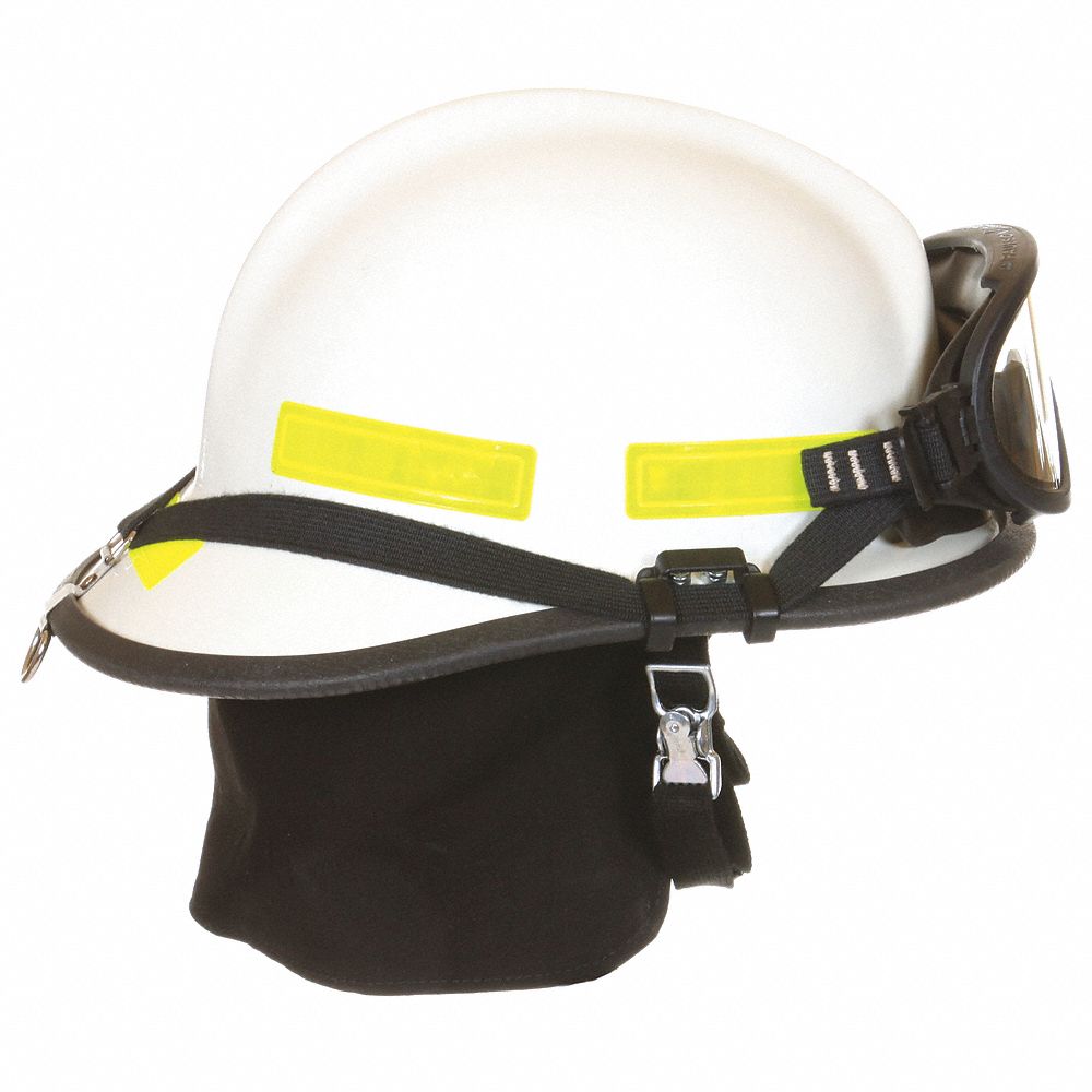 FIRE-DEX White Fire Helmet, Shell Material: Fiberglass, Yes Suspension ...