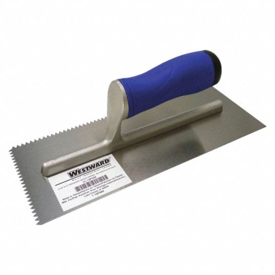 WESTWARD, Blade Shape Square, Handle Material ErgoSoft, Notched Trowel ...