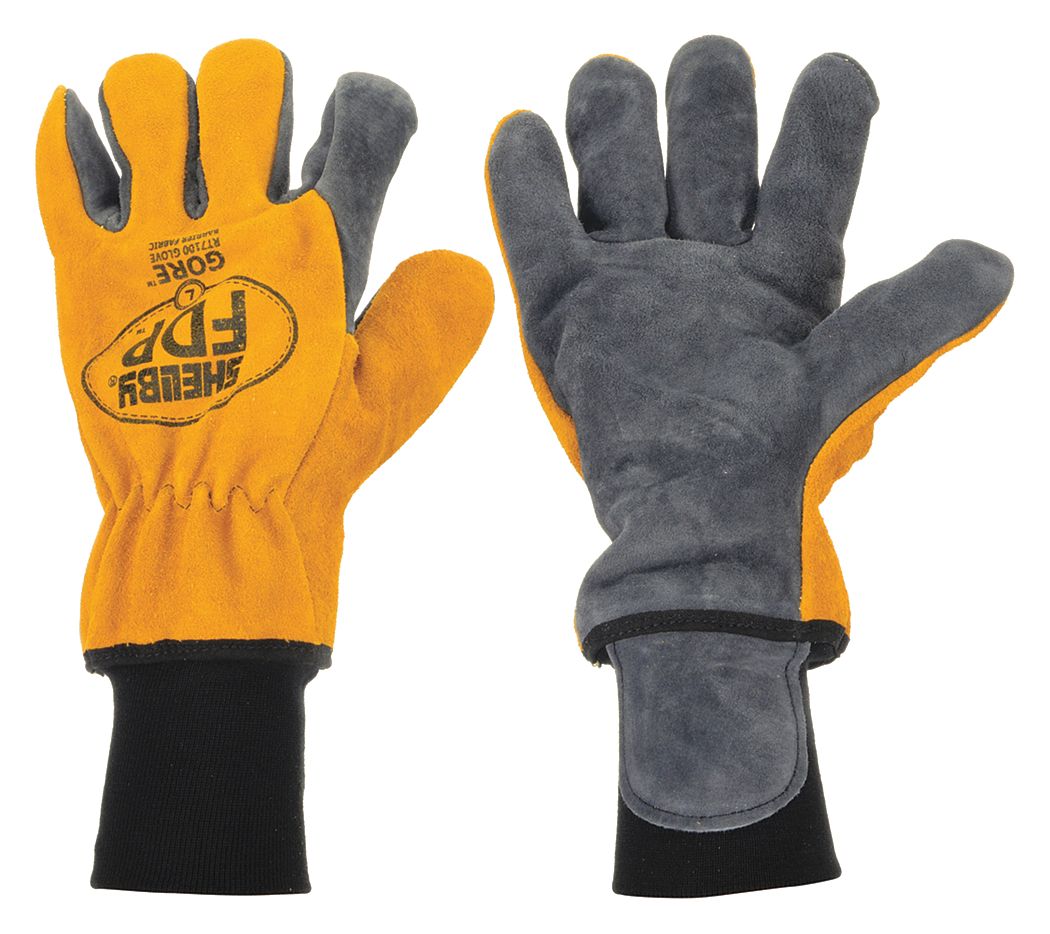 SHELBY, Brushed Pigskin Leather Palm, Cowhide Leather, Firefighter ...