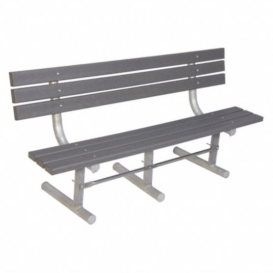 ULTRASITE, Extra Heavy-Duty, 72 in Overall Lg, Outdoor Bench - 13P997 ...