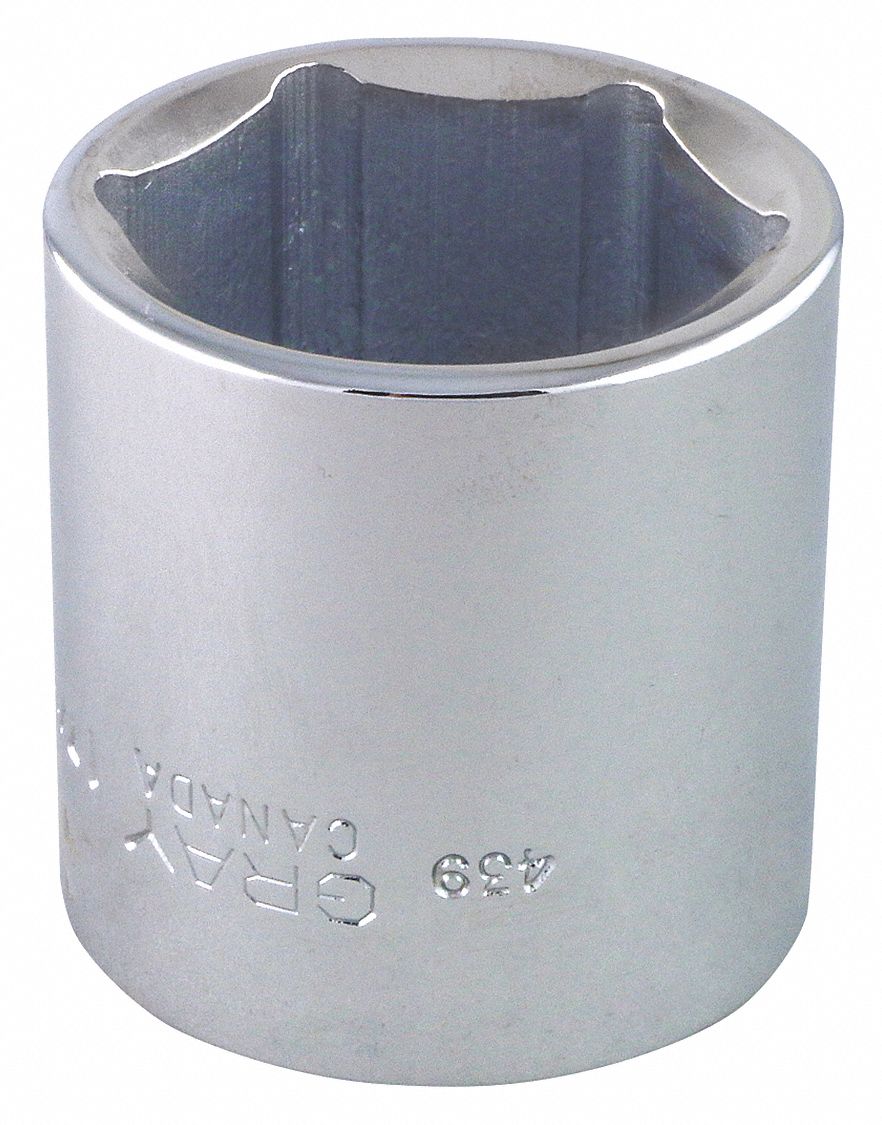 GRAY TOOLS SOCKET 1-7/16INX1/2IN DR 6 PT REG C - Sockets - GRT439 | 439 ...