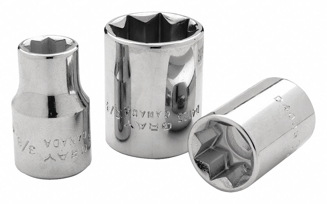 GRAY TOOLS SOCKET 11/16INX1/2IN DR 8 PT REG CH - Sockets - GRTD411S ...