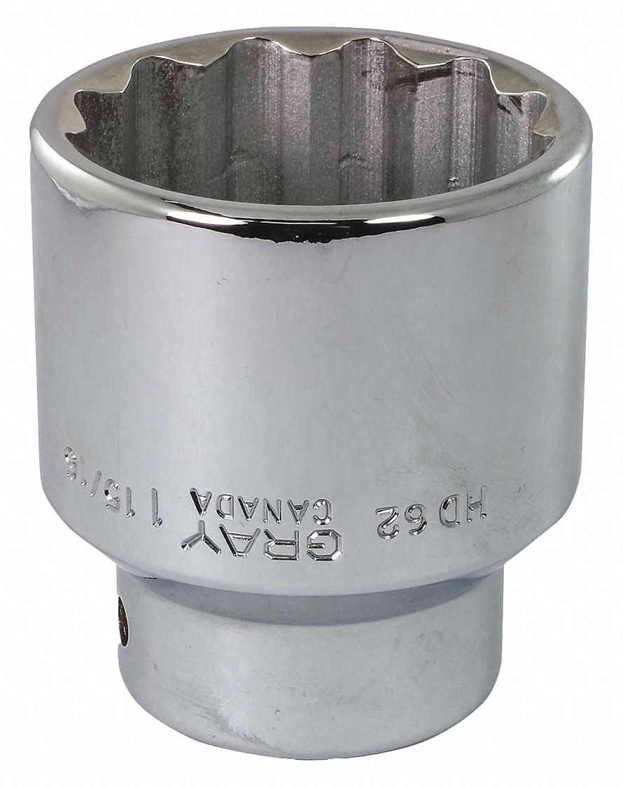 GRAY TOOLS SOCKET 1-15/16INX3/4IN DR 12 PT REG - Sockets - GRTHD62 ...