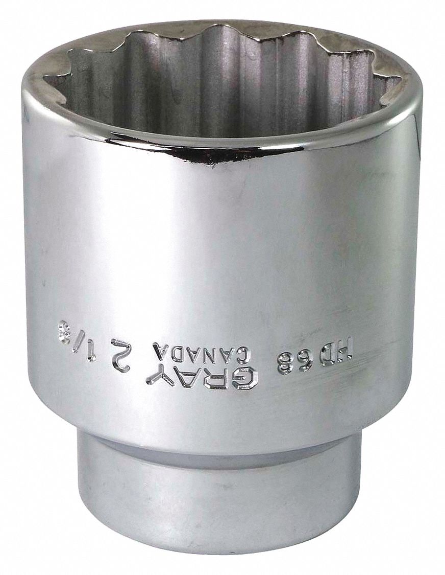GRAY TOOLS SOCKET 2-1/8INX3/4IN DR 12 PT REG 3 - Sockets - GRTHD68 ...