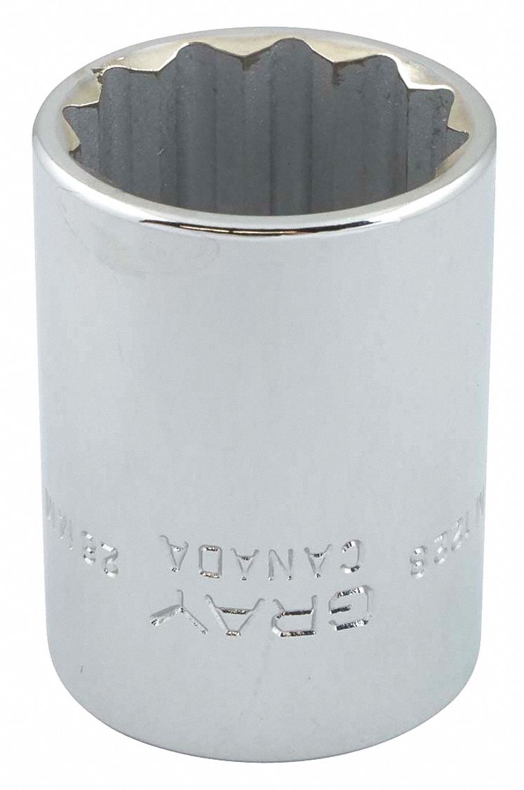 GRAY TOOLS SOCKET 28MMX1/2IN DR 12 PT 38MM OAL - Sockets - GRTM1228 ...