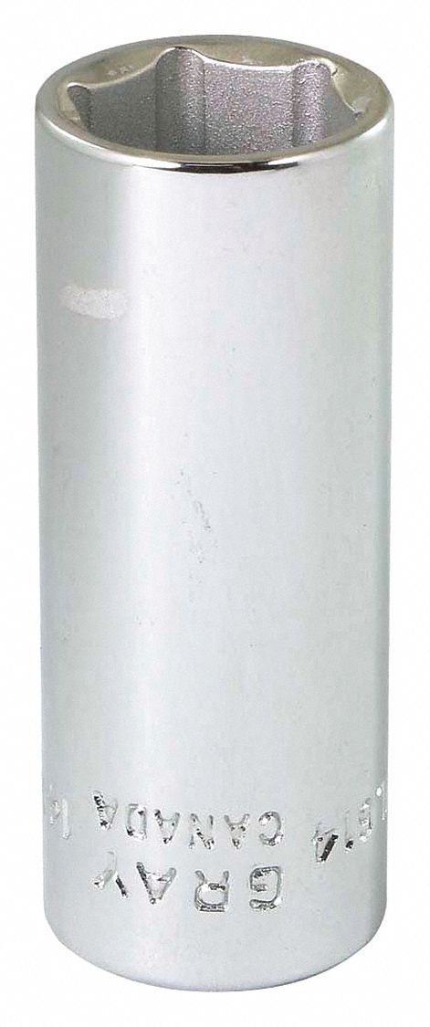 GRAY TOOLS SOCKET 14MMX1/4IN DR 6 PT DP CHROME - Sockets - GRTML614 ...