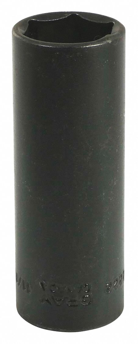 GRAY TOOLS IMPACT SOCKET, 6 POINT, DEEP SOCKET, 11/16 X 3/8 IN DRIVE ...